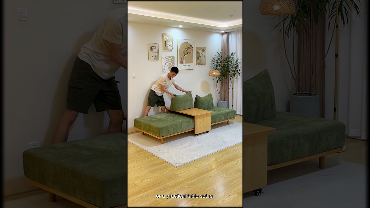 Convertible Sofa Bed with Table – Smart Furniture for Modern Living  #homedecor  #interiordesign