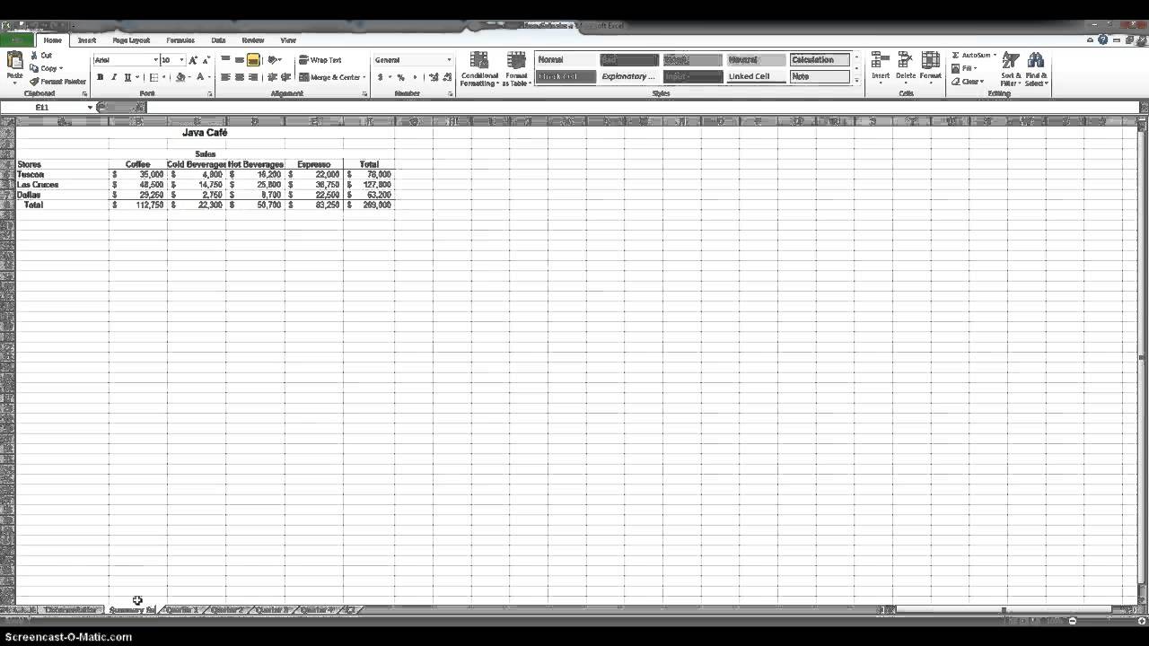 Excel Tutorial 6 Case 1