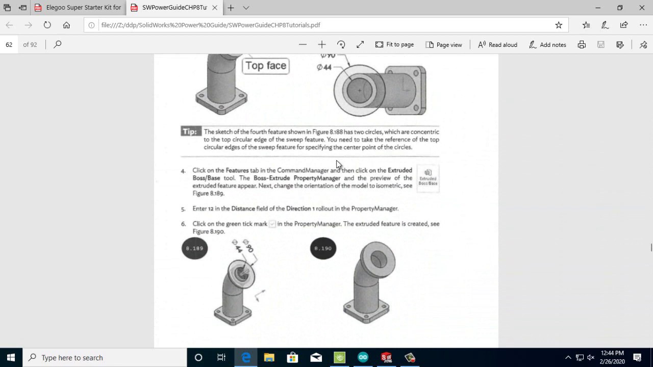 SolidWorks Power Guide Chapter 8 Tutorials