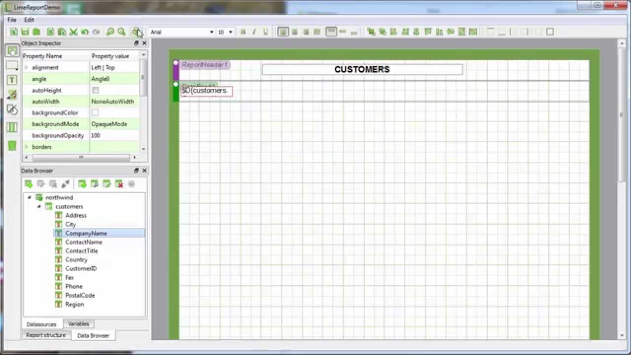 LimeReport Demo