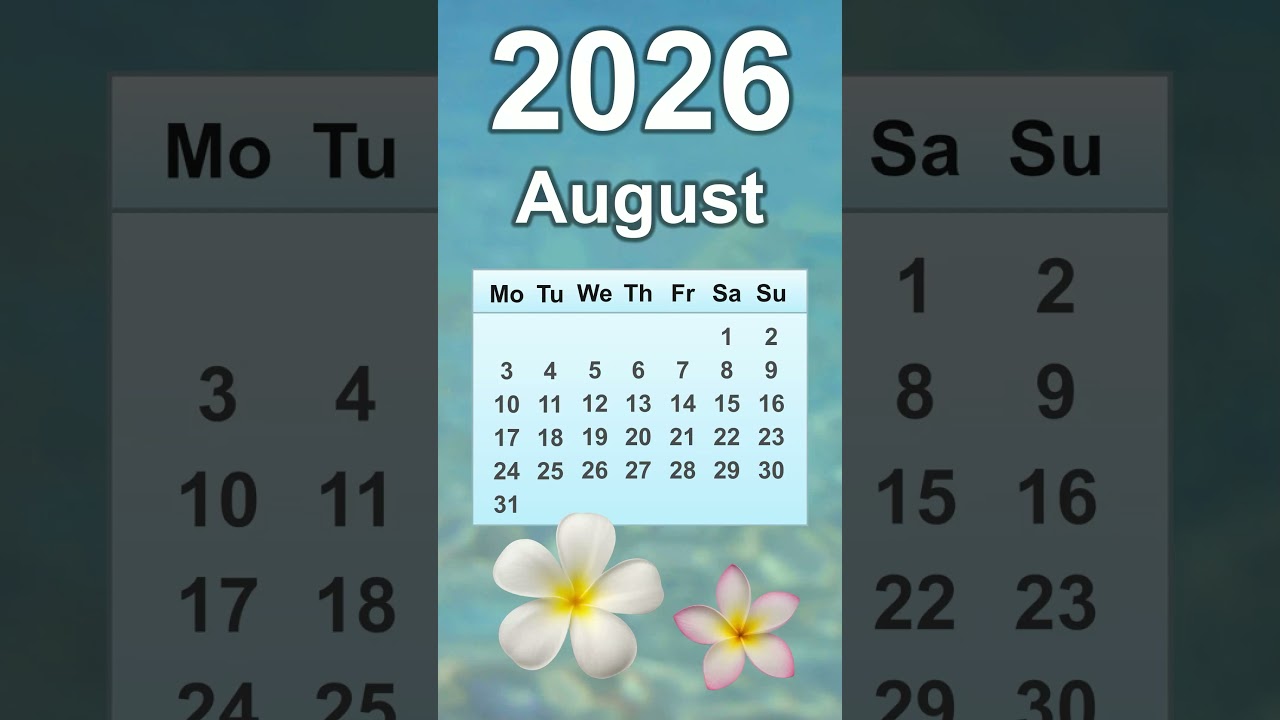 August 2026 Calendar