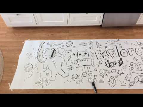 coloring murals – the big green bookshelf