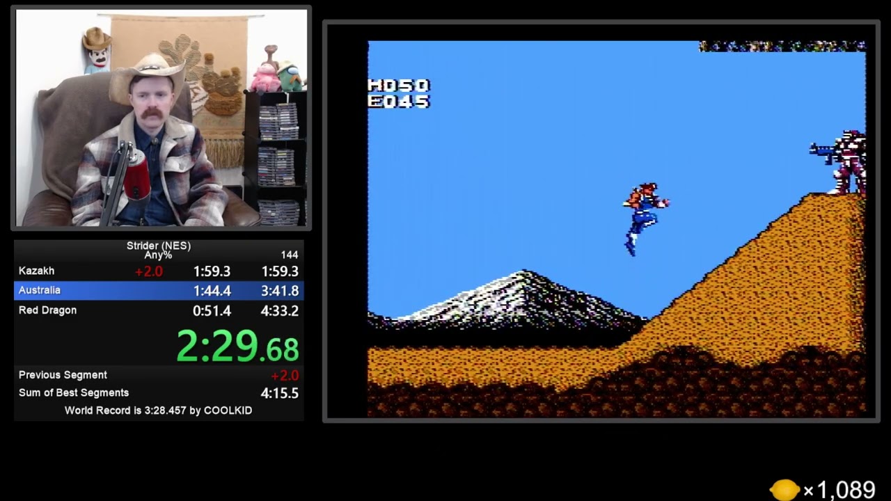 Strider (NES) speedrun in 4:26 by Arcus