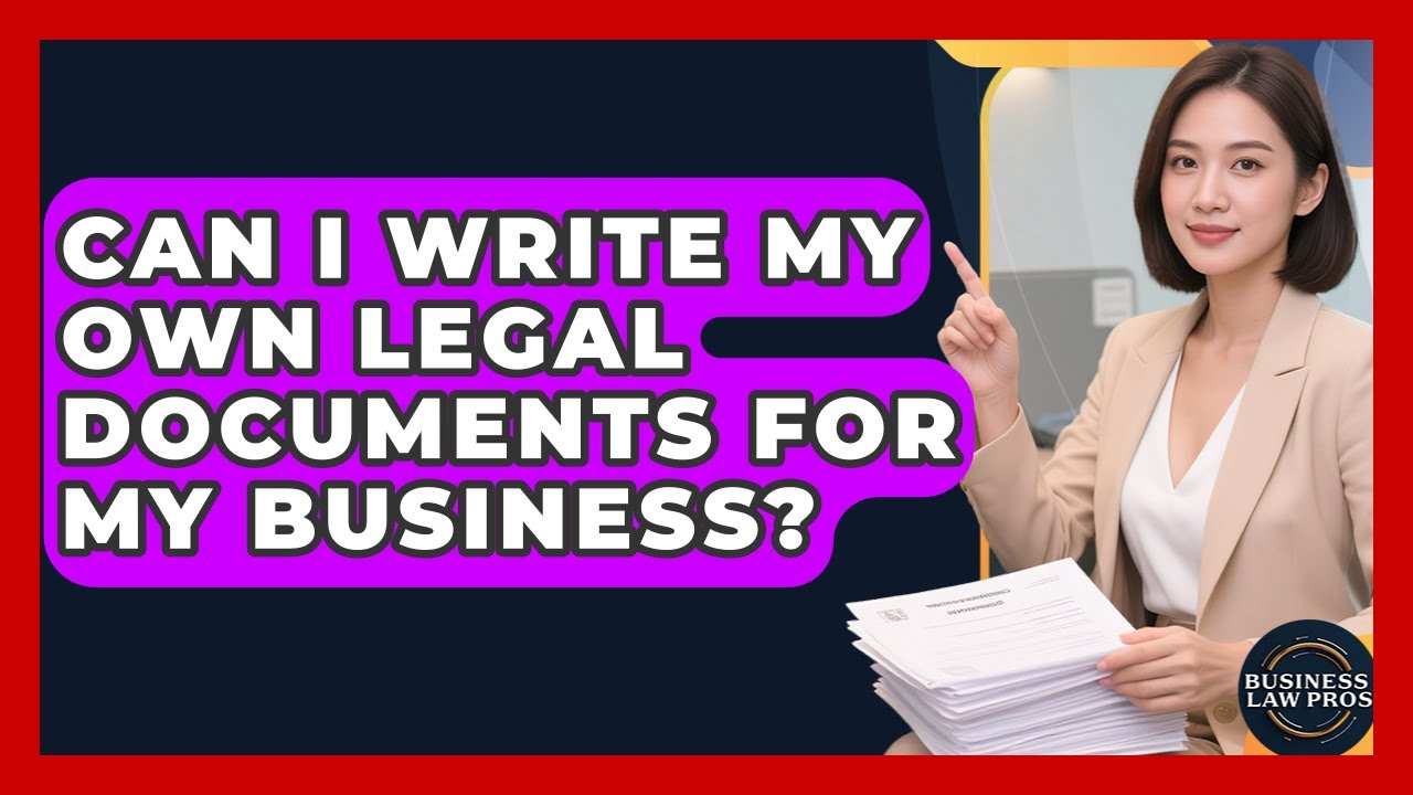 Can I Write My Own Legal Documents for My Business? | Business Law Pros News