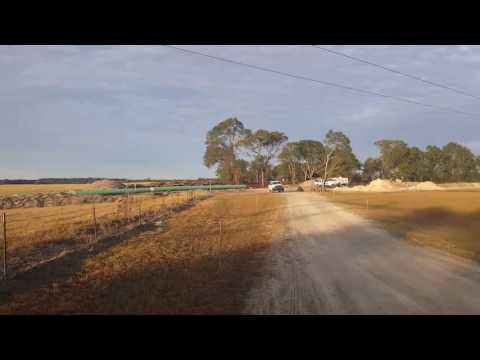 Sabal Trail Pipeline Worker passes through Farms in Mcalpin, Florida