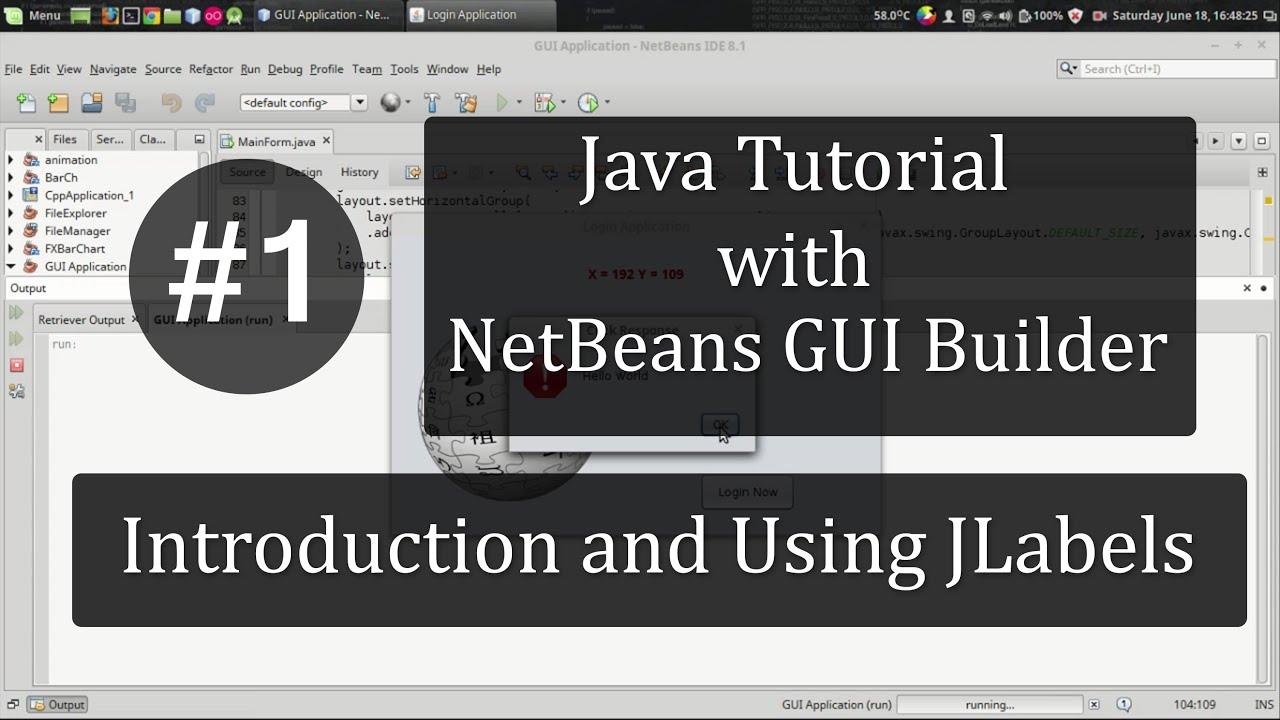 NetBeans GUI Builder - Introduction and using Labels