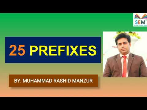 25 Prefixes that can Develop your Vocabulary-Muhammad Rashid Manzur