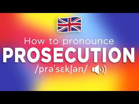 How To Pronounce Prosecution (100% NATIVE Speaker!!)