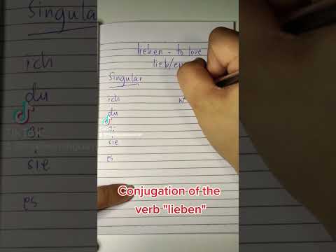 Conjugate lieben today 😍 #funlearning #easylearning #germanlanguage #learngerman #freelearning