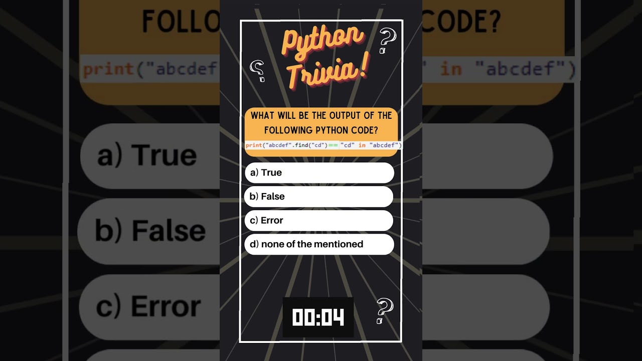 Python Trivia   String 64 #coding #python #techcommunity #shorts #trending #viral #datascience