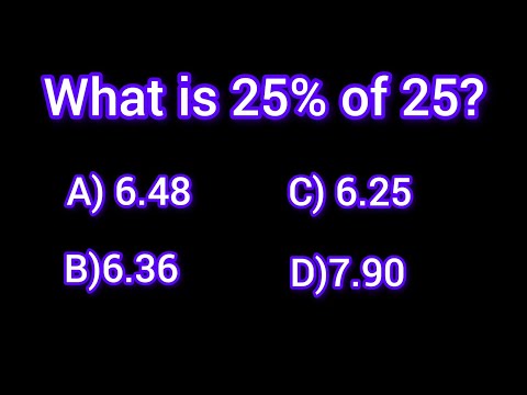 What is 25% of 25?-Percentage Math Problem