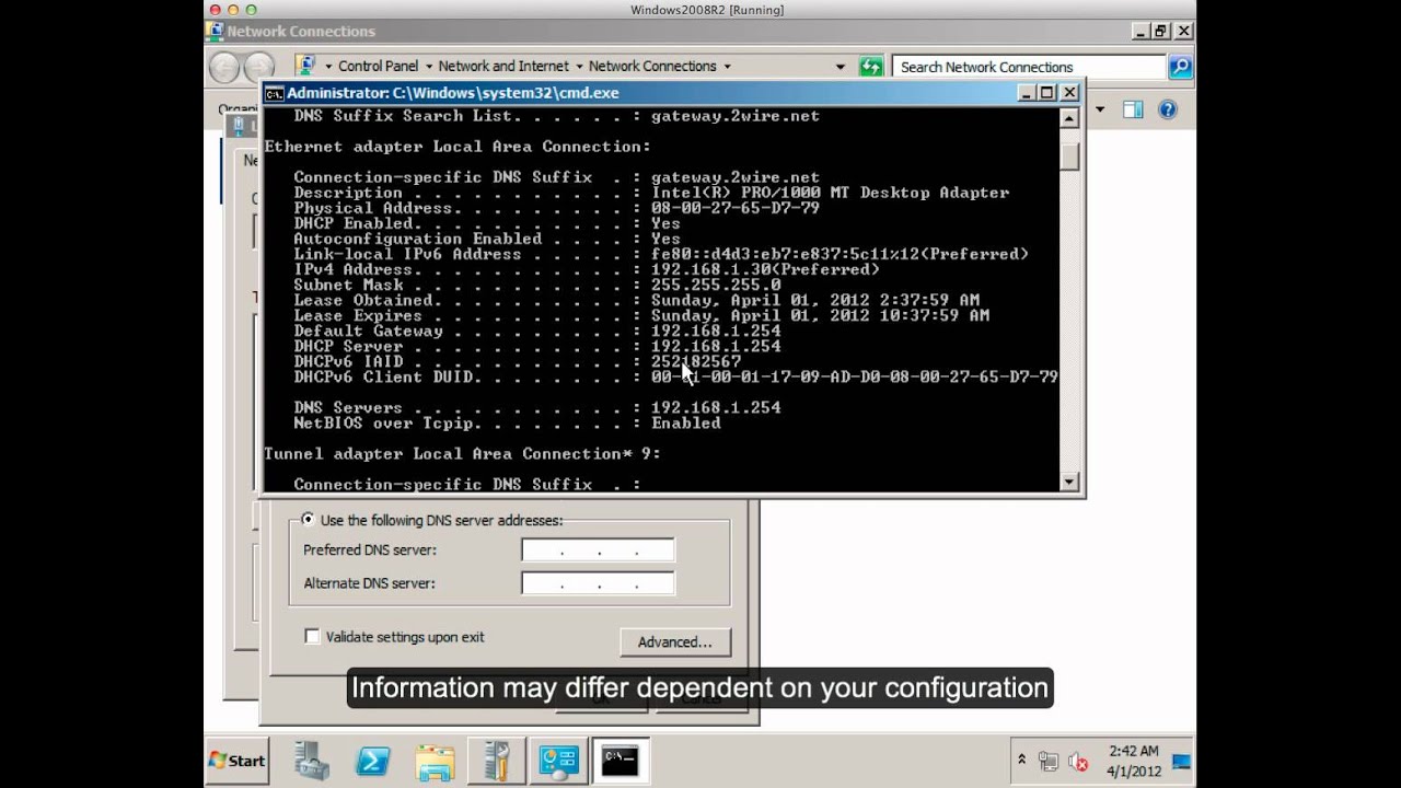 [E-1] Windows Server 2008 R2 - Initial Configuration