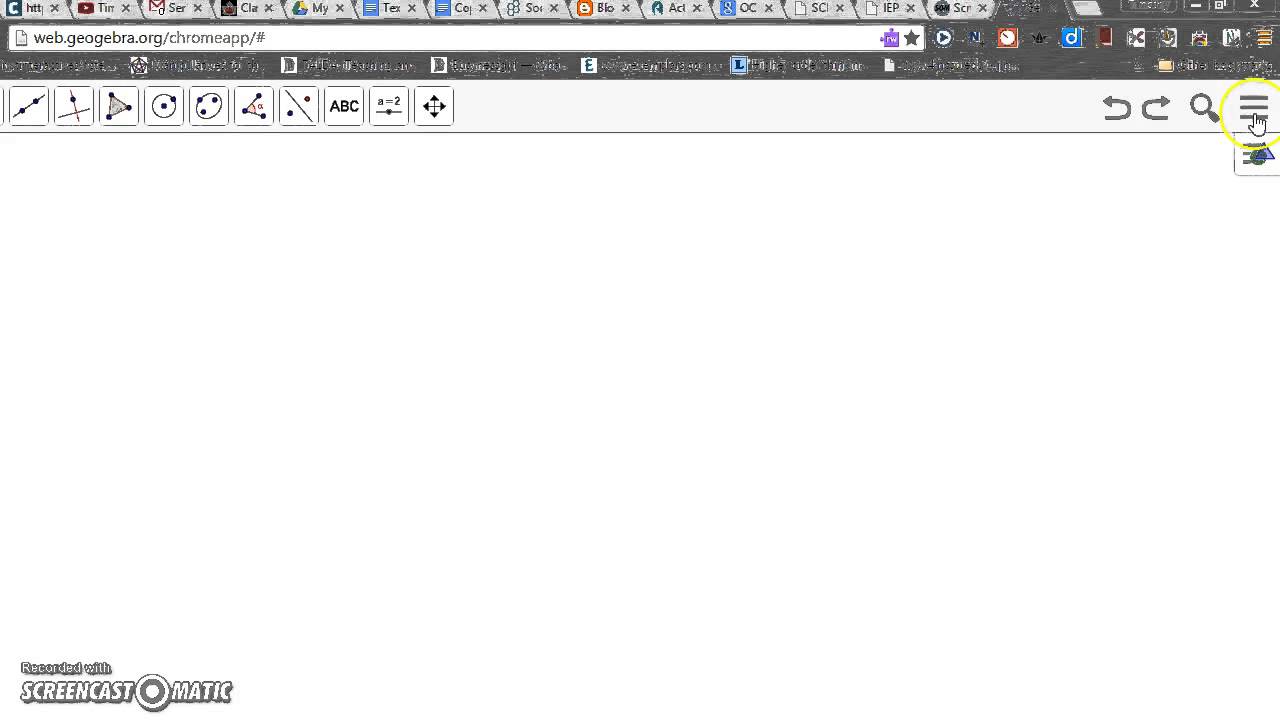 GeoGebra: Adding Axes and Grid