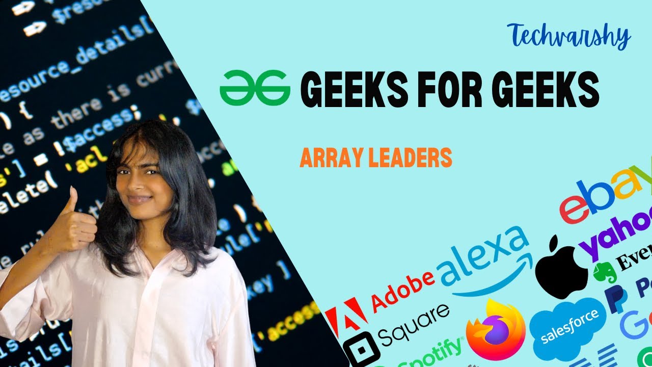 Array Leaders | GeeksForGeeks | Python