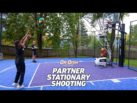 Dr. Dish Home Basketball Drills: Stationary Partner Shooting
