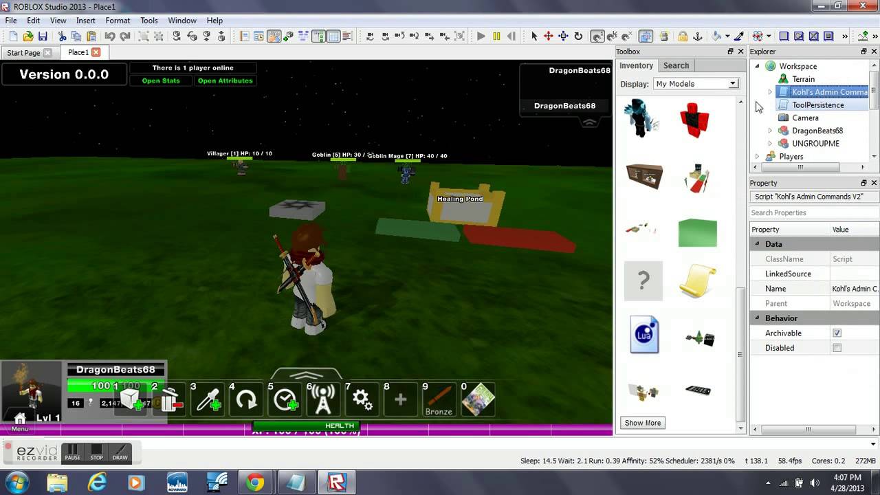 Roblox Admin Script 2013