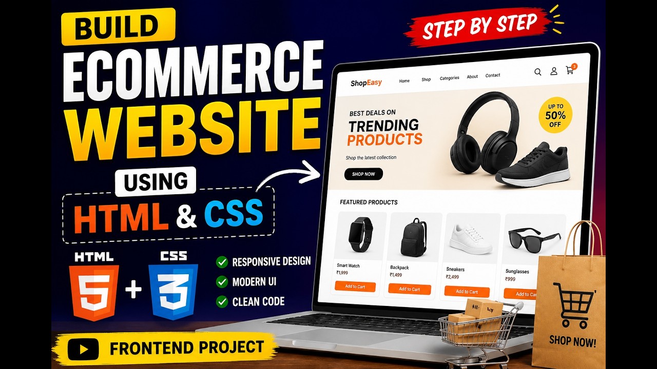 how to make ecommerce website using html and css | Step-by-Step Frontend Project 2026
