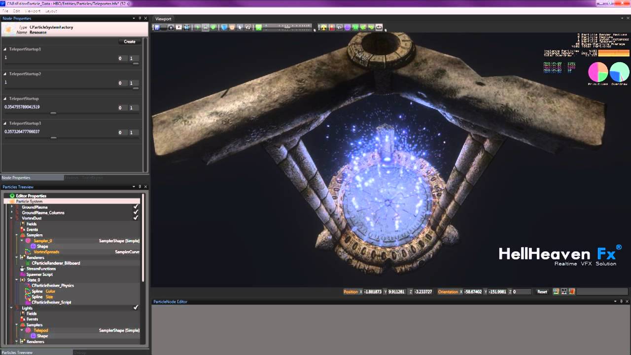 PopcornFX sample : Teleporter