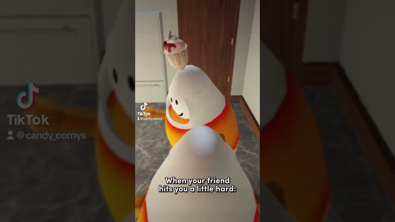 When your strong friend hits you #candycorn #roblox #funny