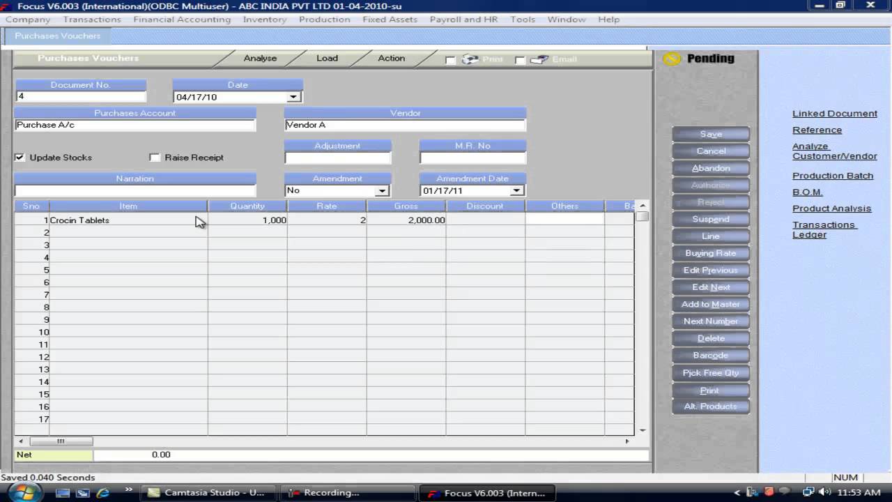 Batch wise Details and Expiry Dates - FocusRT
