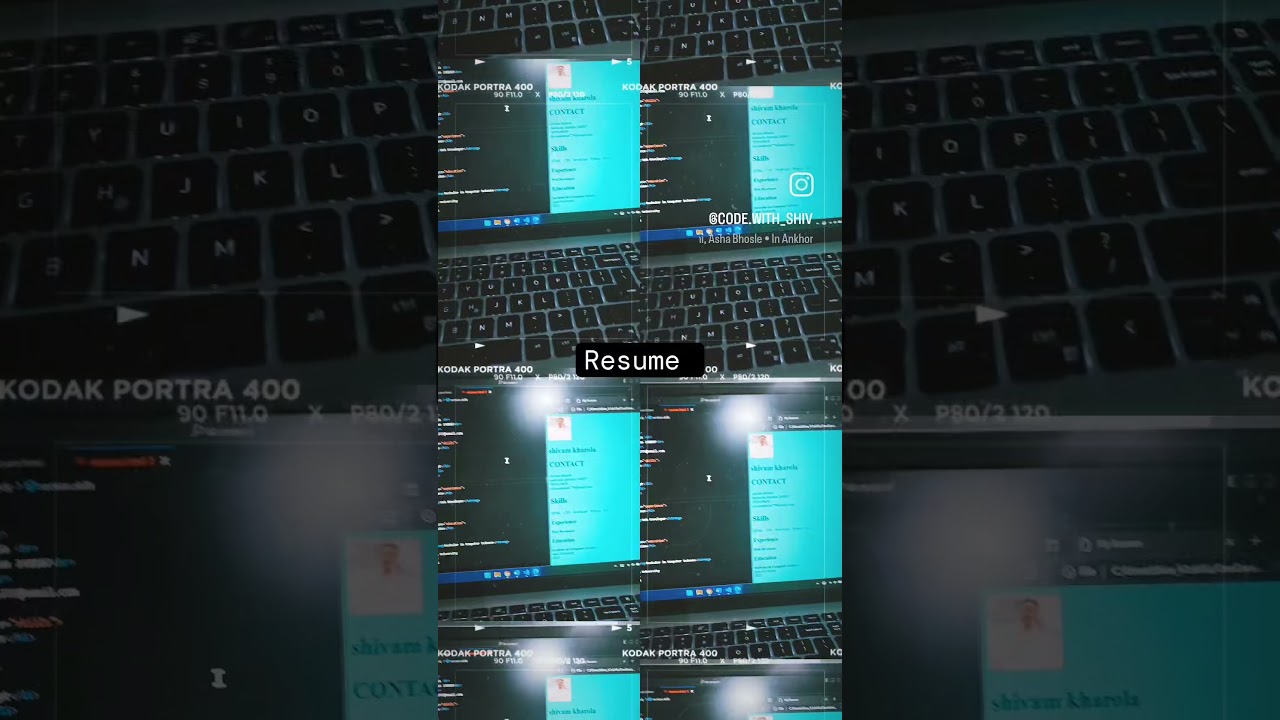 making a resume using html and css and java script