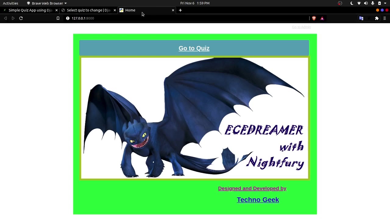 Simple Quiz App Using Django  Framework | Source Code & Projects