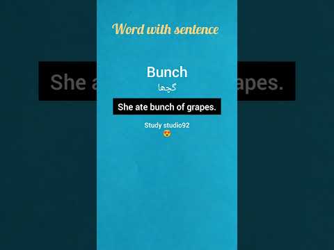 Bunch word urdu meaning with sentence๐ #studystudio92๐ #shortsfeed #bunch #englishgrammar