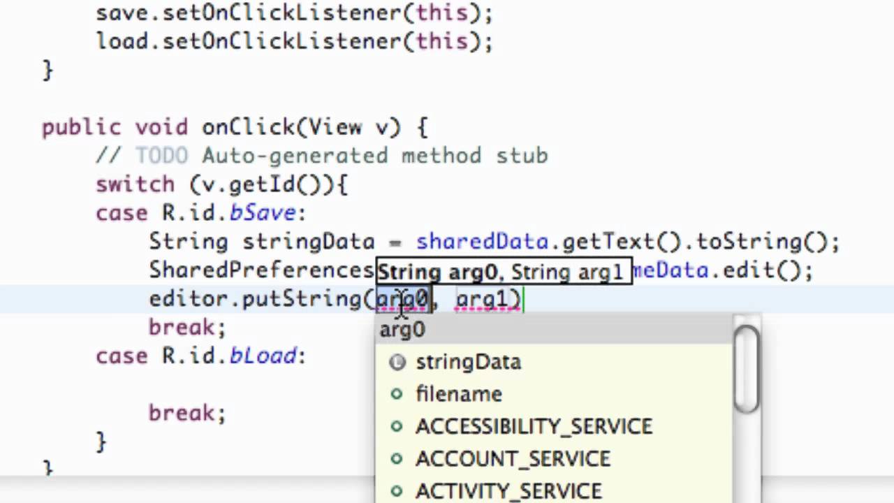 Android Application Development Tutorial - 96 - SharedPreferences Editor