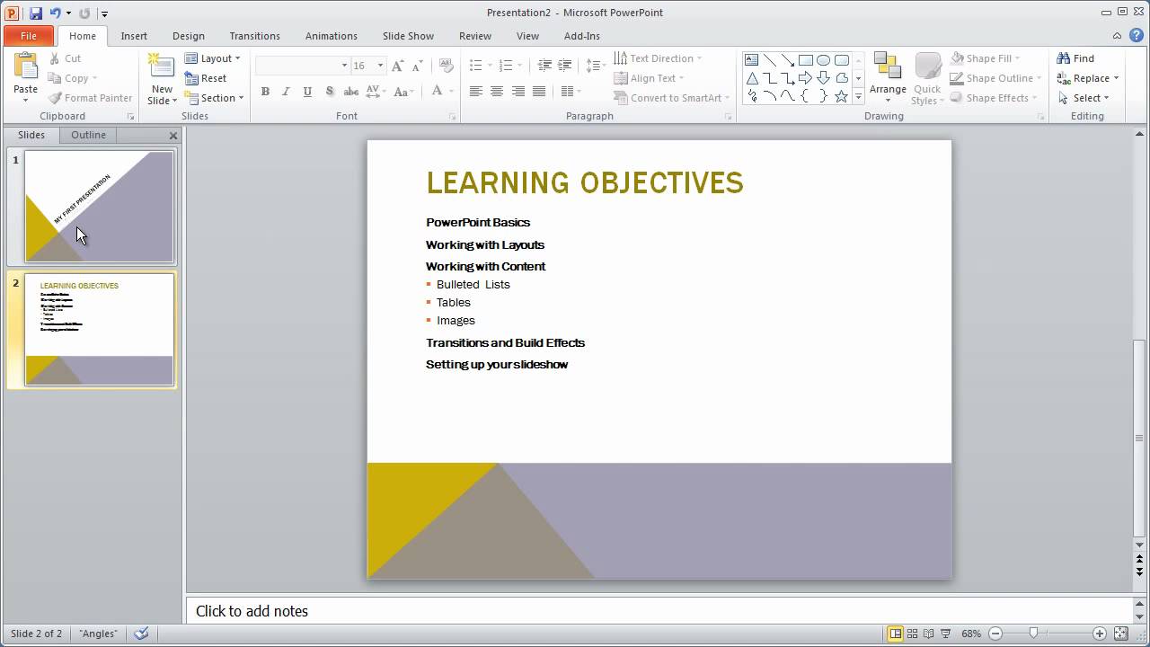 2 - PowerPoint 2010 Crash Course
