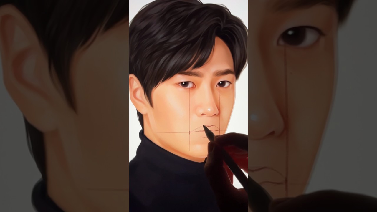 Male lips tutorial 🎀 how to easy draw lips #lipsdrawing #digitalart #howtodraw