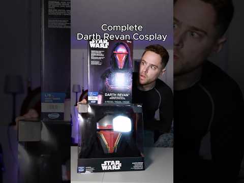 THE DARTH REVAN COSPLAY FROM JAZWARES! #starwars #darthrevan #cosplay #cosplayer #unboxing #shorts