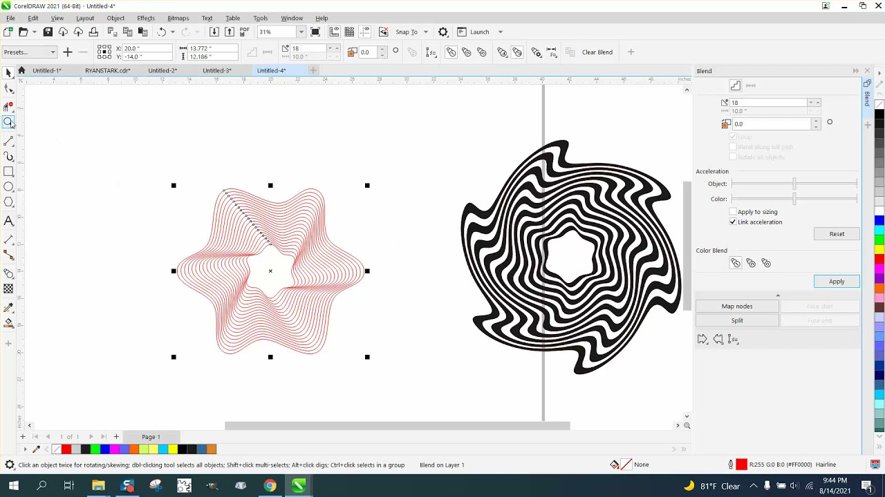 CorelDraw Tips & Tricks Draw This Pattern Blend Tool Part 2