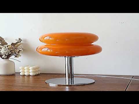 Macaron Glass Table Lamp Trichromatic Dimming Living Room Atmosphere Lamps Eye Protection