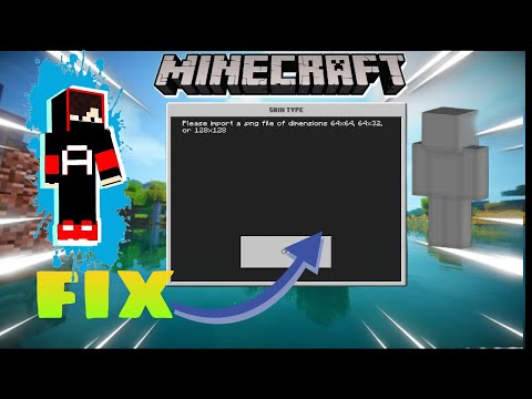 How to fix Please import a .png file of dimensions 64x64, 64x32, or 128x128 the skin import problem