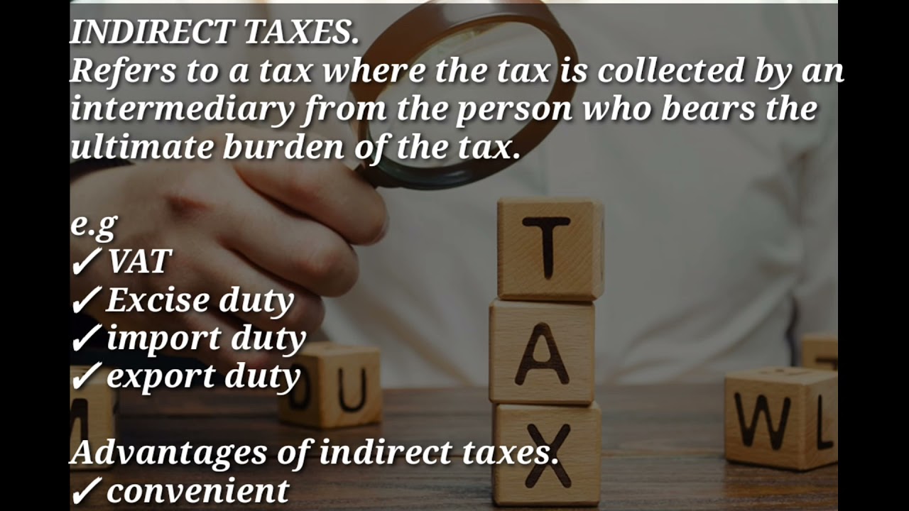 Indirect and direct taxes (burden and impact of payment ETax @NAISHAACADEMY )