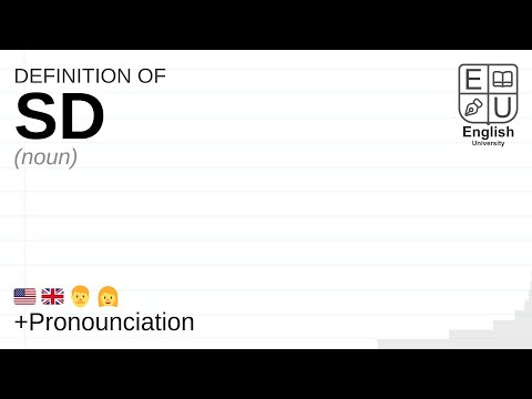 SD meaning, definition & pronunciation | What is SD? | How to say SD