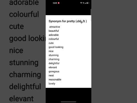synonym for pretty