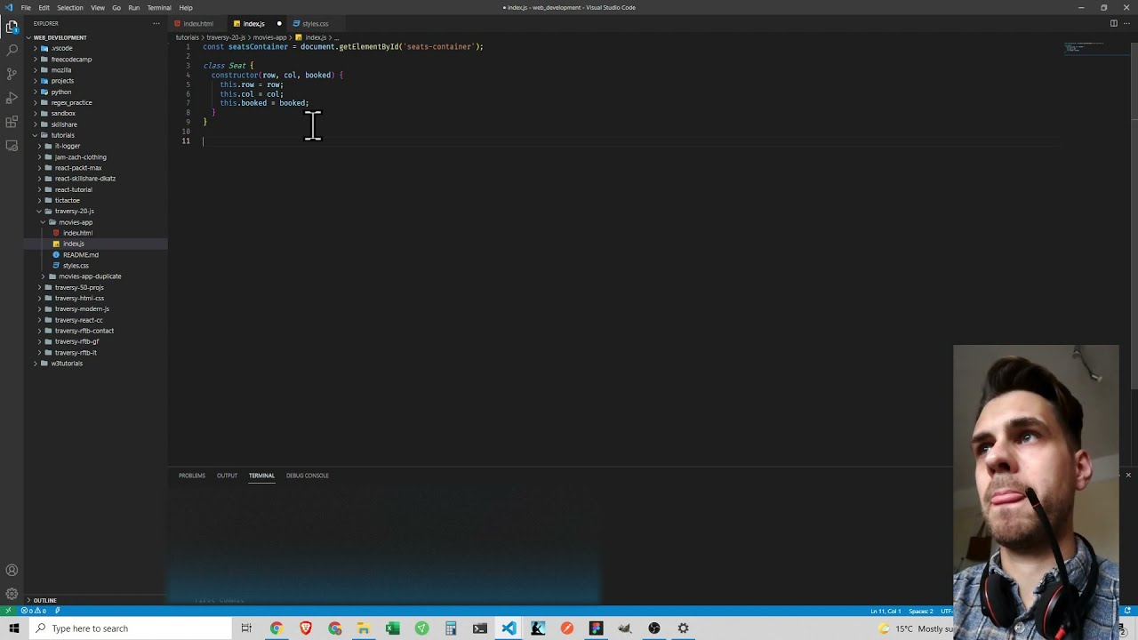 HTML, CSS & JavaScript: Movie Seats Booking App - Part 1