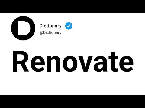 Renovate Meaning In English