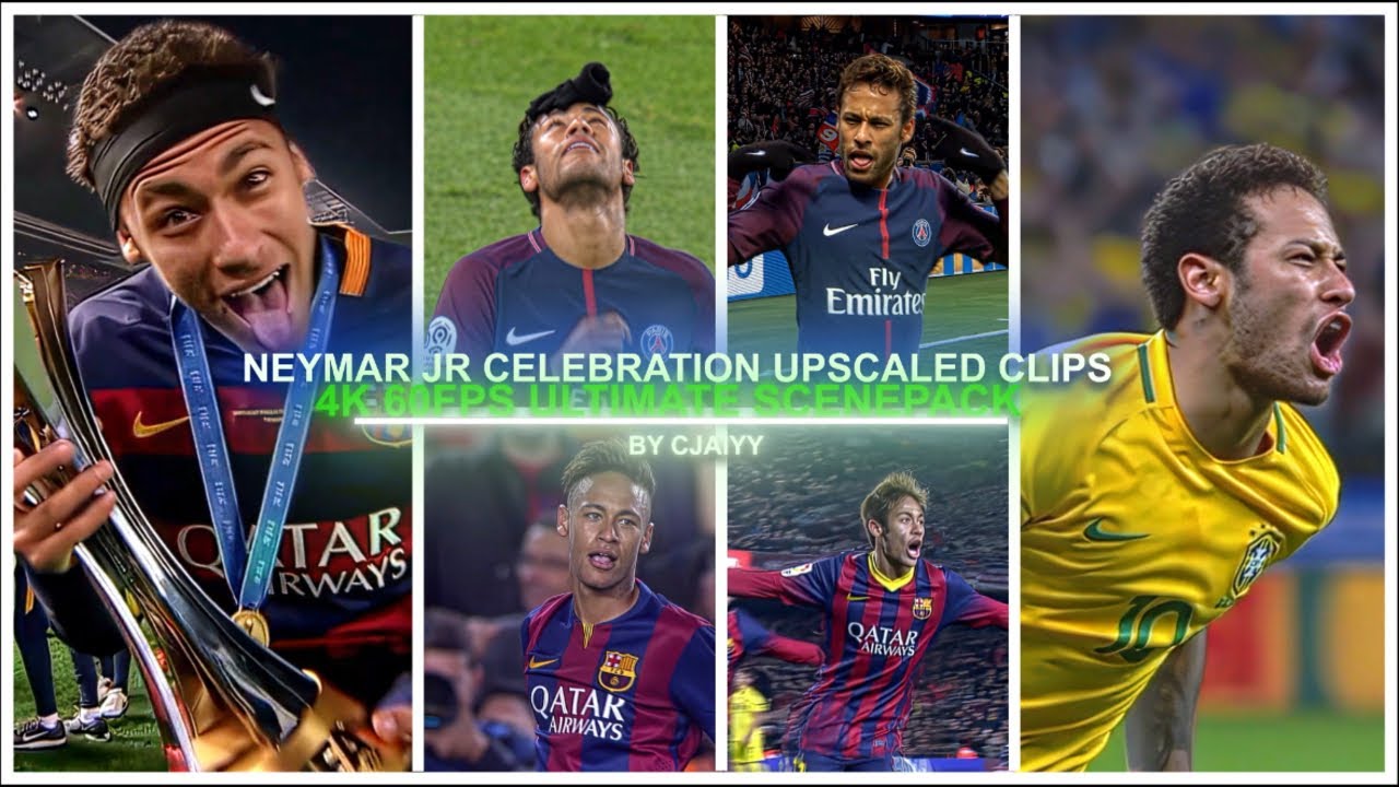 Neymar JR CELEBRATION ● 4K 60FPS ULTIMATE SCENEPACK ● ( ADDED TOPAZ NO AE CC) FOR EDITING