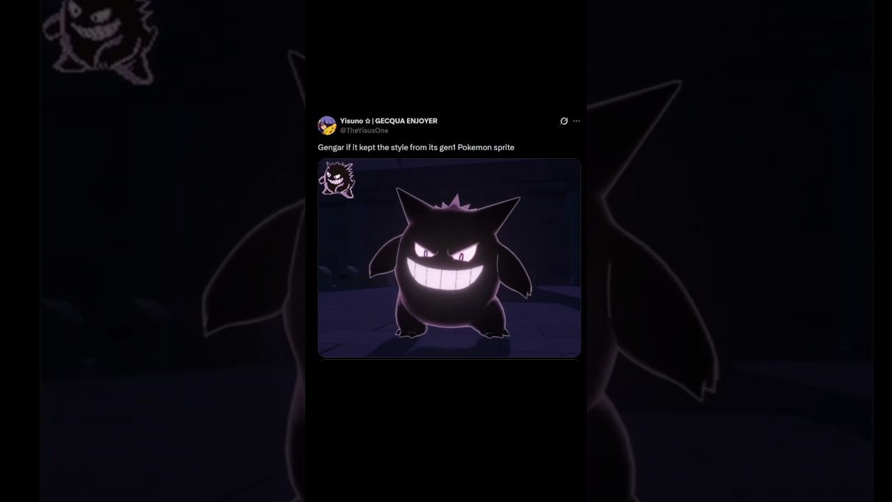what if gengar kept it's gen 1 pokemon sprite style?