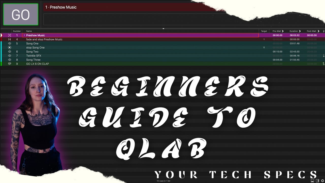 BEGINNERS GUIDE TO QLAB || YOUR TECH SPECS