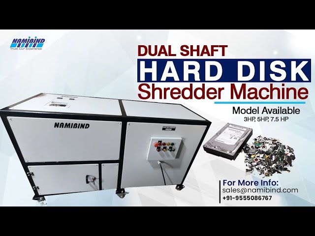 Shredder Machine - Hard Disk Shredder Machine 7.5 HP Twin Shaft Hard ...