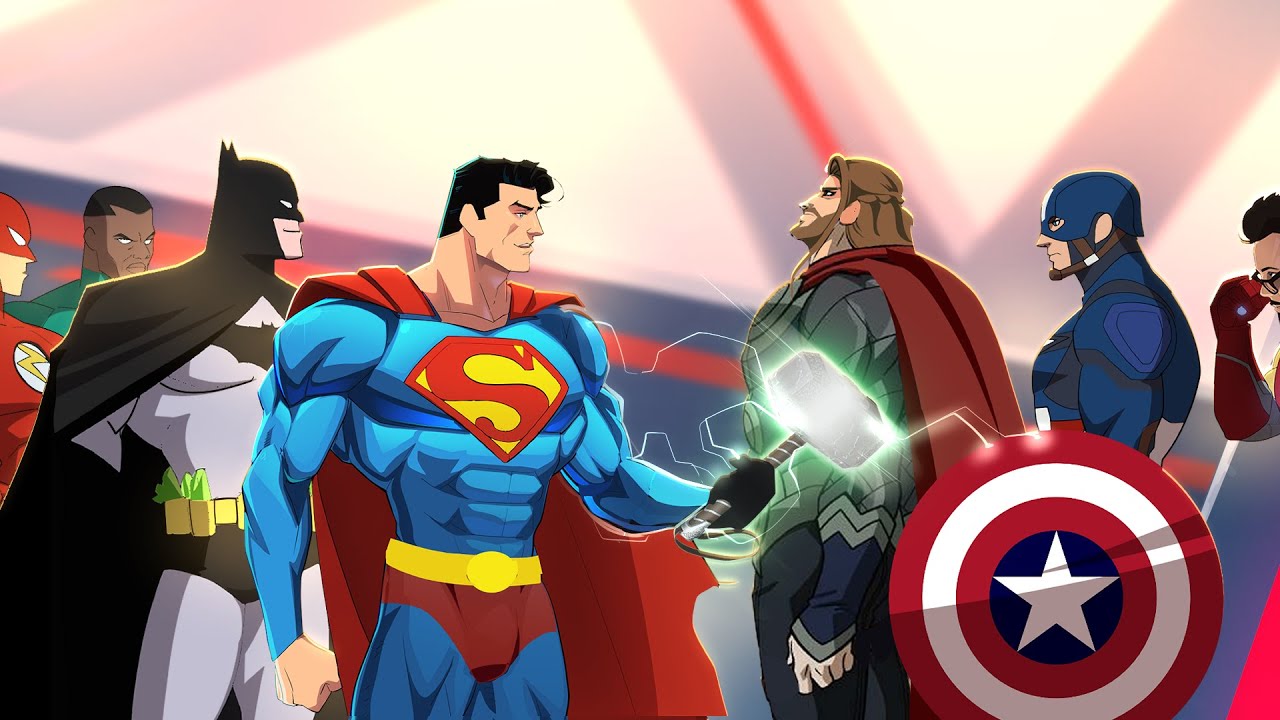 Batman, Iron Man, and Superman REACT to Justice League vs Avengers Showdown!