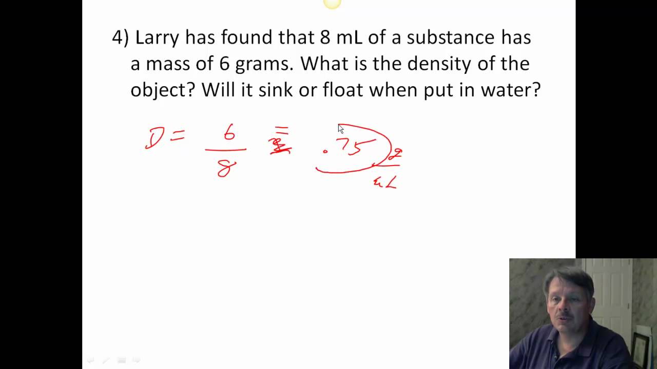 Density Worksheet