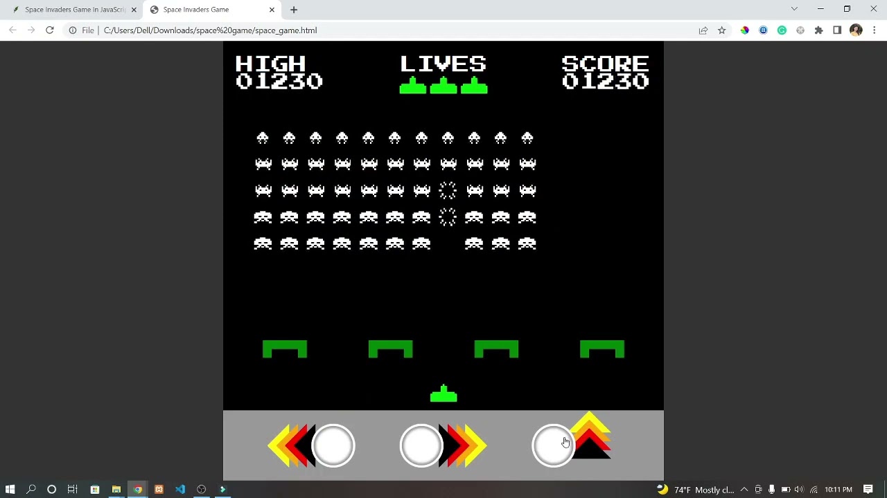 Space Invaders Game In JavaScript With Source Code | Source Code & Projects