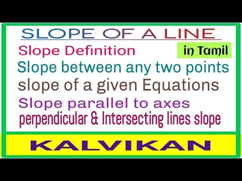 Slope of a Line n Tamil / Straight lines / Kalvikan