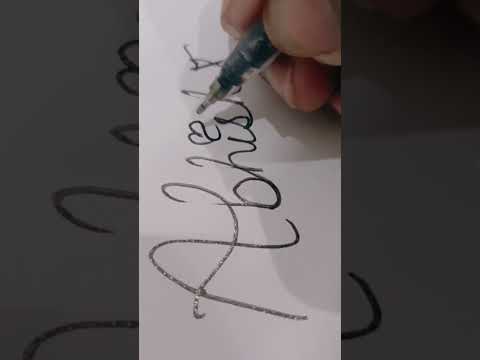 Abhishek Name Calligraphy♥️⭐ #shorts #viralshorts #shortsvideo