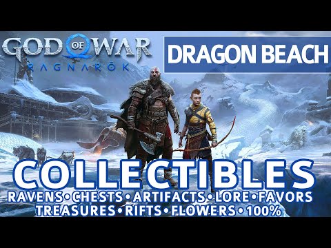 God of War Ragnarok - Dragon Beach All Collectible Locations (Chests, Artifacts, Ravens) - 100%