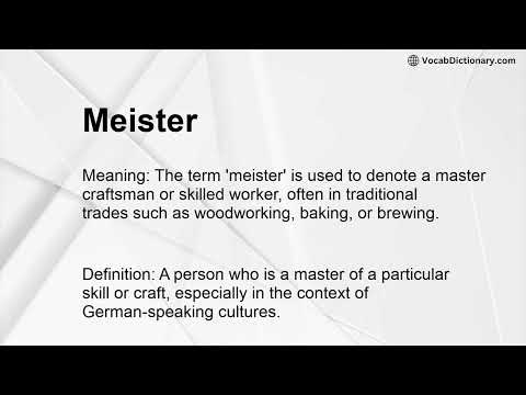 Meister Meaning